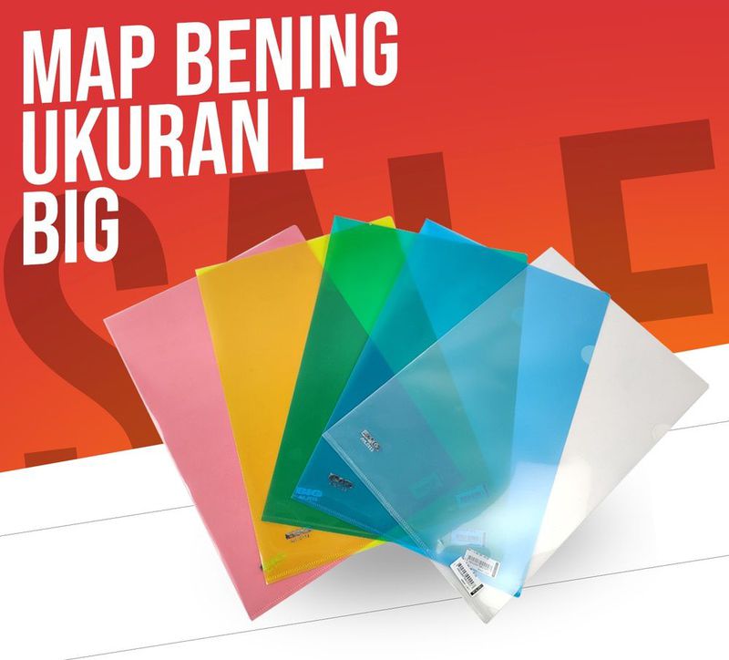 MAP L Folio /Map Plastik /Clear Sleeve - Hijau