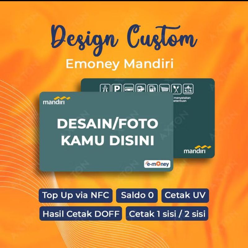 CUSTOM PRINT UV KARTU E MONEY E TOLL MANDIRI 1 SISI ATAU 2 SISI