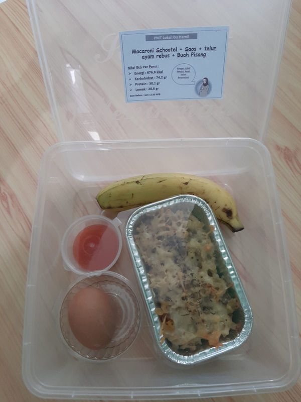 Pemberian Menu Tambahan ( PMT ) Ibu Hamil KEK, Macaroni schotel