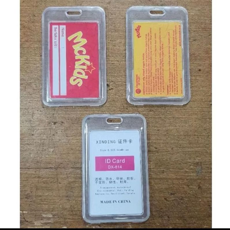 Tempat Id Card Casing Id kotak Bening Name Tag Id Transparant 2 Sisi ...