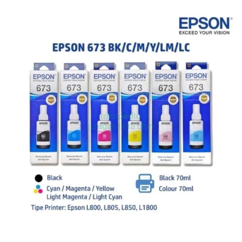 TINTA EPSON 673 BK/C/M/Y/LM/LC