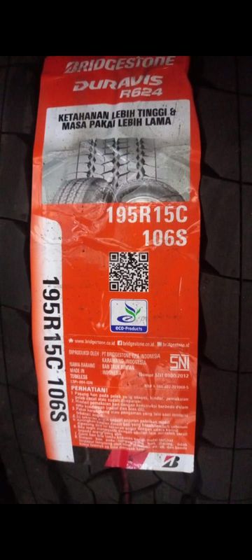 BAN BRIDGESTONE DURAVIS R 624 195 R 15