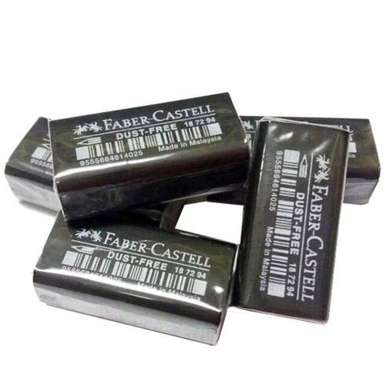 penghapus hitam kecil faber castell
