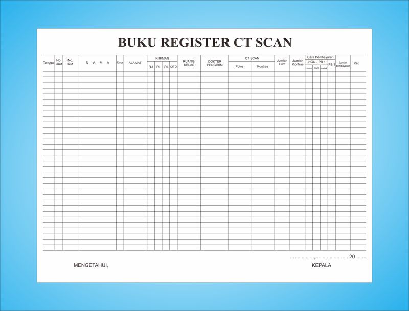 Buku Register CT SCAN