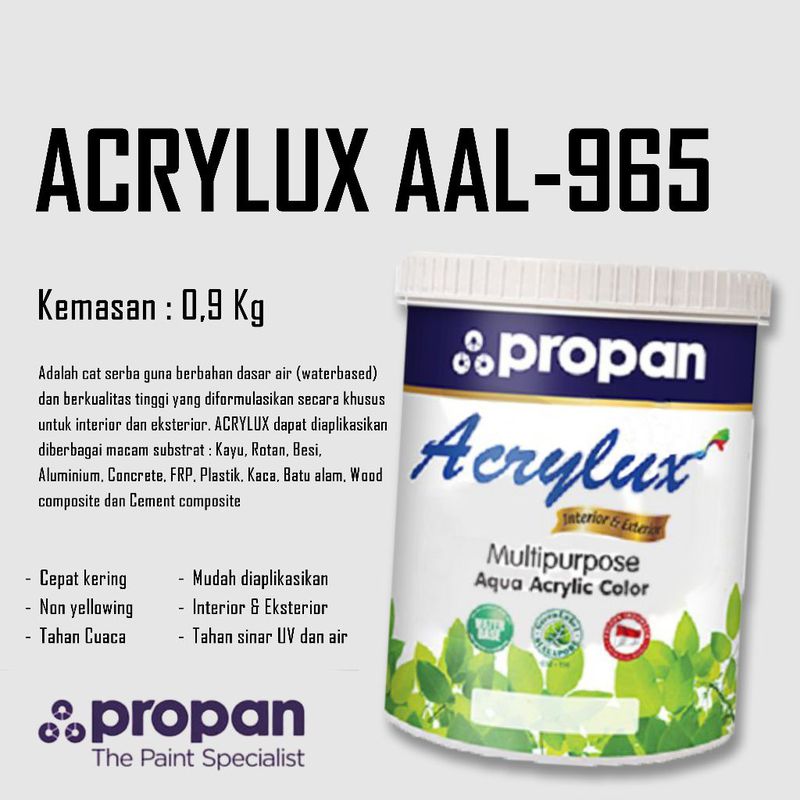 PROPAN - ACRYLUX AAL-965/ CLEAR GLOSS/ MULTIPURPOSE/ CAT/ SERBAGUNA