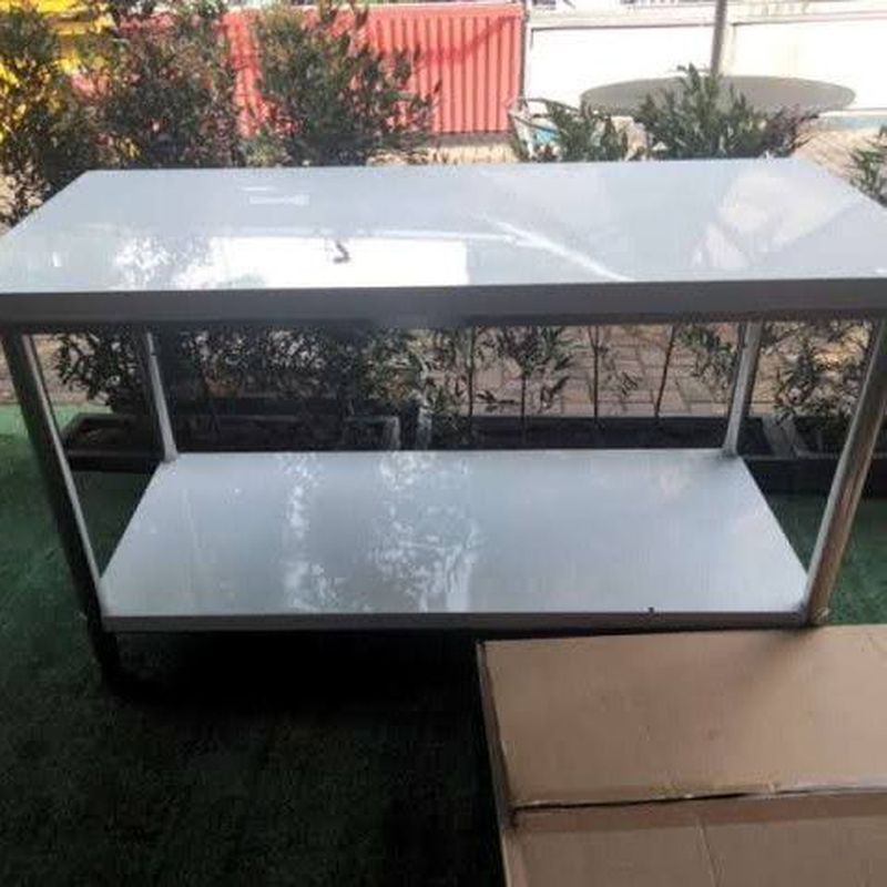 GETRA Meja stainless steel dapur restoran panjang 150cm 2 susun