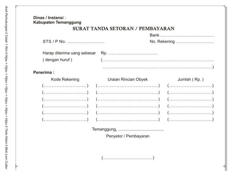 STS (Surat Tanda Setoran)