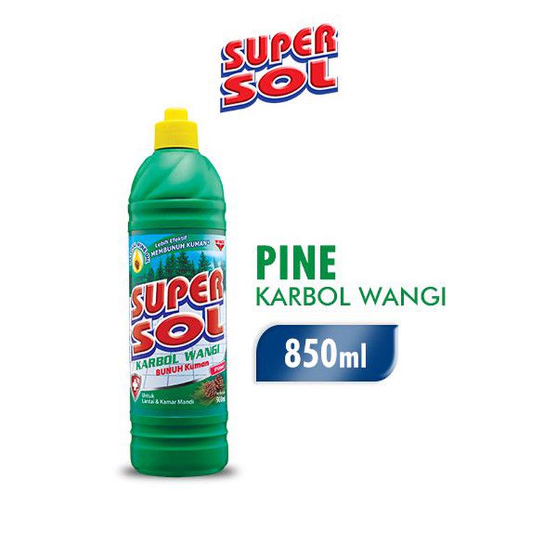 Karbol Cairan Pembersih Pel Lantai Supersol Wangi Botol 850 ml