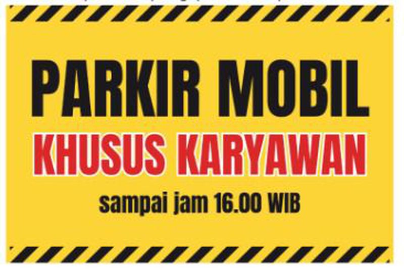 BANNER PARKIR MOBIL KHUSUS KARYAWAN