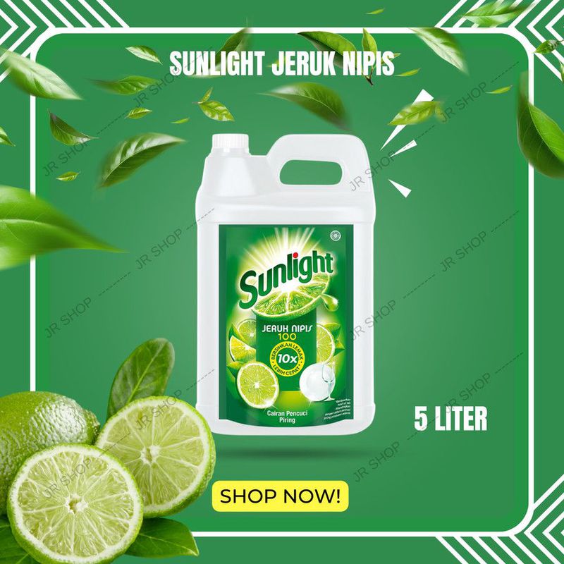 Sunlight sabun cuci piring Jeruk Nipis Jerigen 5 Liter