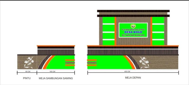 back drop meja receptionist