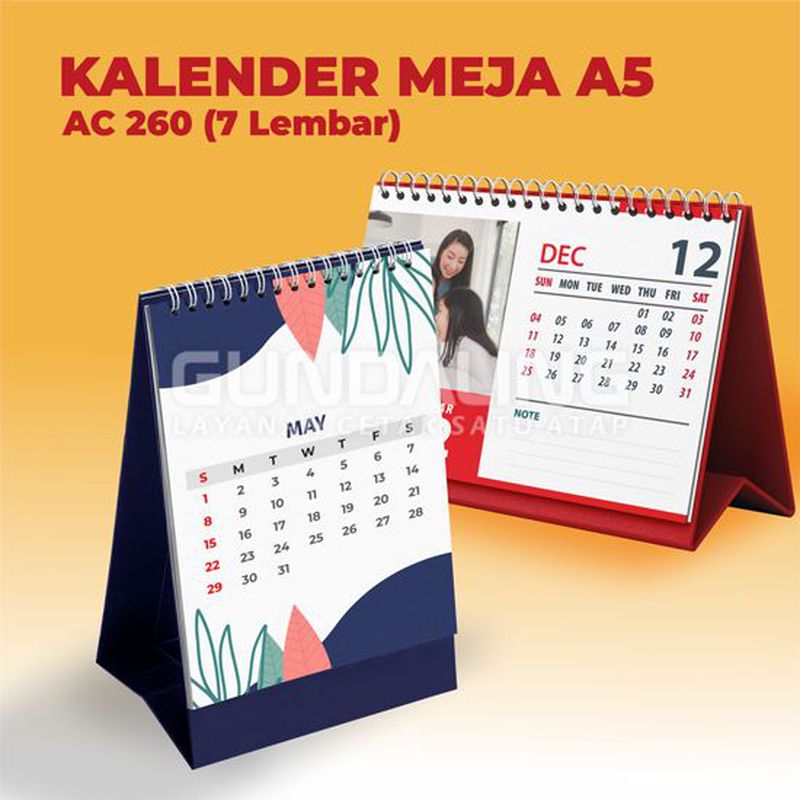 KALENDER MEJA DUDUK A5 AC 260 (13 LEMBAR)