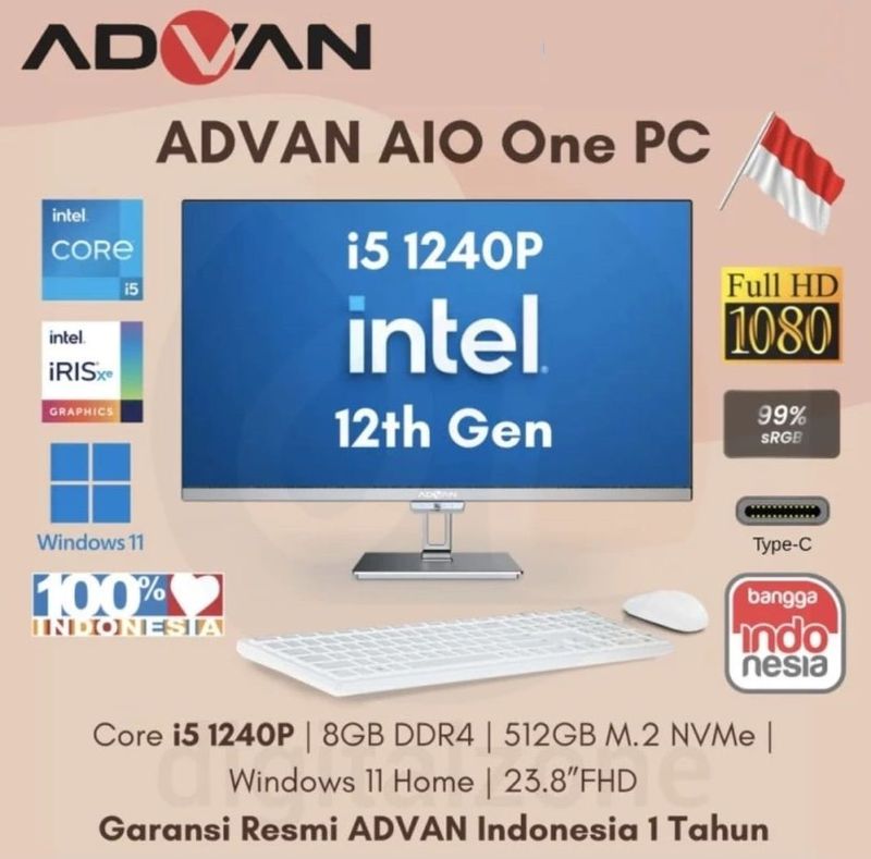 ADVAN ONE PC AIO (Komputer All In One)