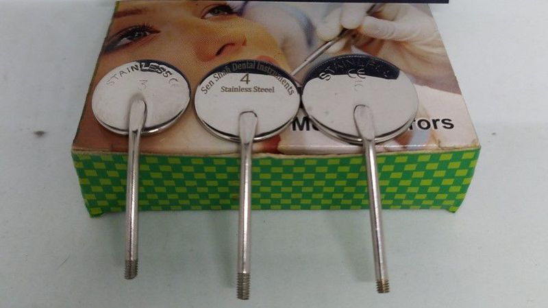 Kaca Mulut gigi No 4 Dental Mirror Satuan stainless Steel