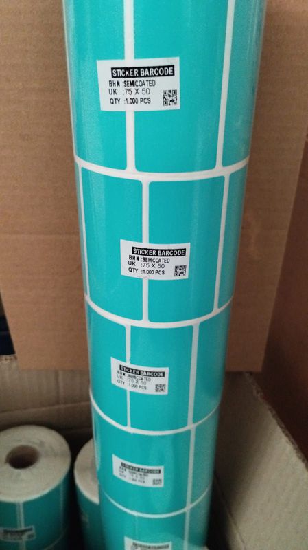 Kertas label biru 70x35 mm