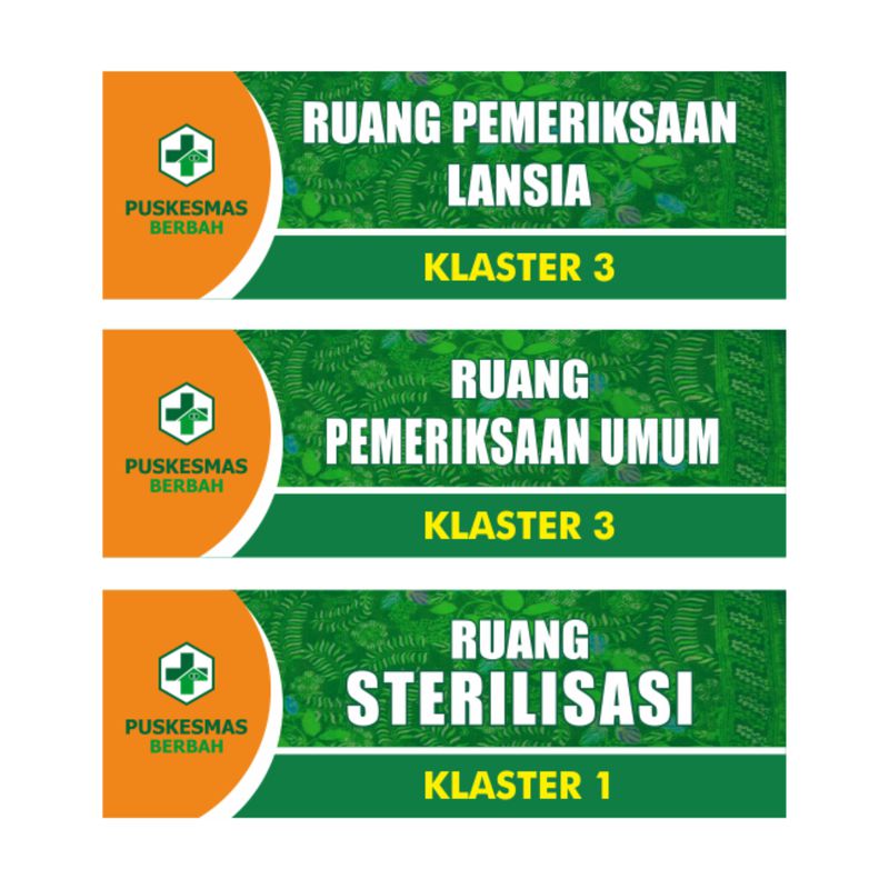 PAPAN PETUNJUK RUANGAN ACRYLIC 1MUKA PUSKESMAS BERBAH