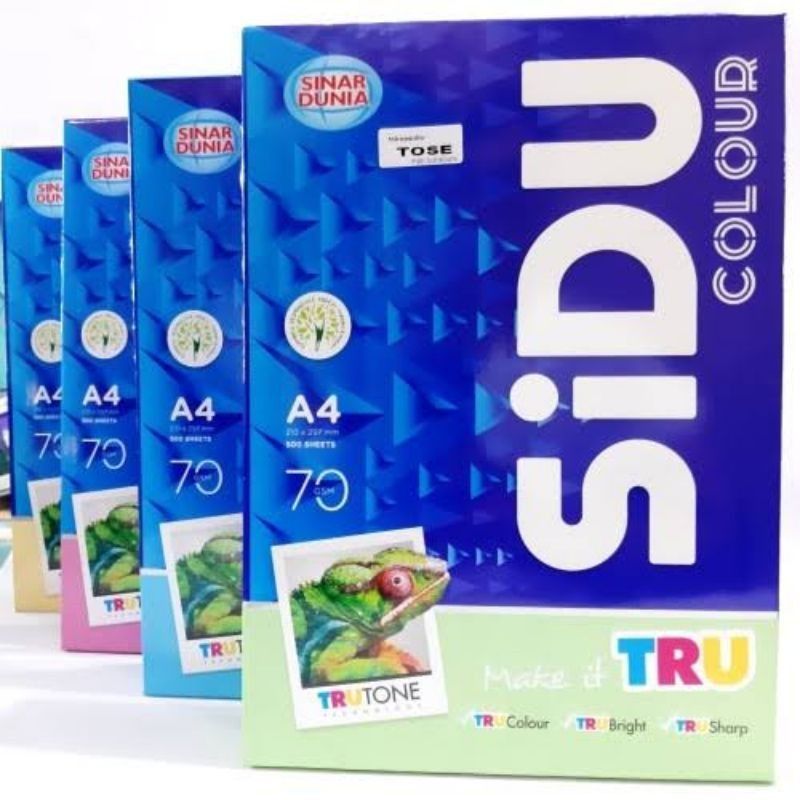 KERTAS HVS WARNA A4 SIDU 70GSM - Kuning