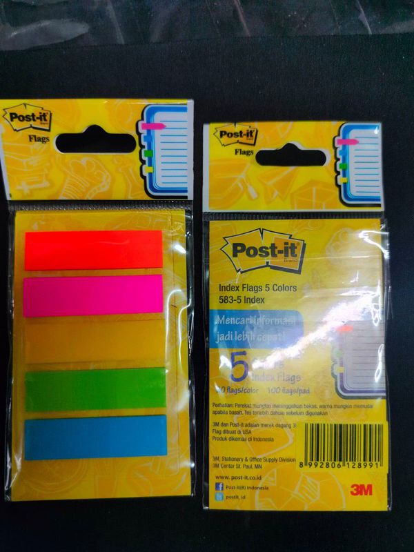 Post It INDEX FLAG 5 COLORS 583-5 INDEX 3M