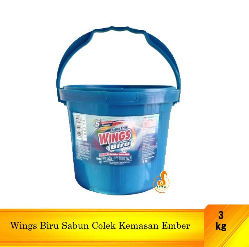 Wings Sabun Colek Kemasan Ember 3kg - WB3 Biru