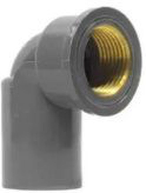 Elbow / Knee Drat Dalam PVC Rucika Drat Kuningan 1/2 x 3/4