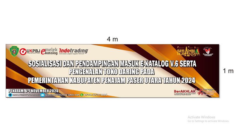SPANDUK SOSIALISASI DAN PENDAMPINGAN UK 4X1