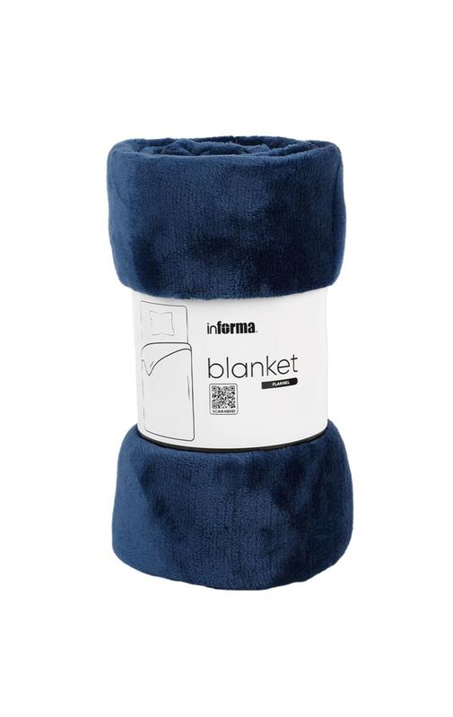 selimut informa 150 x 200 cm biru navy