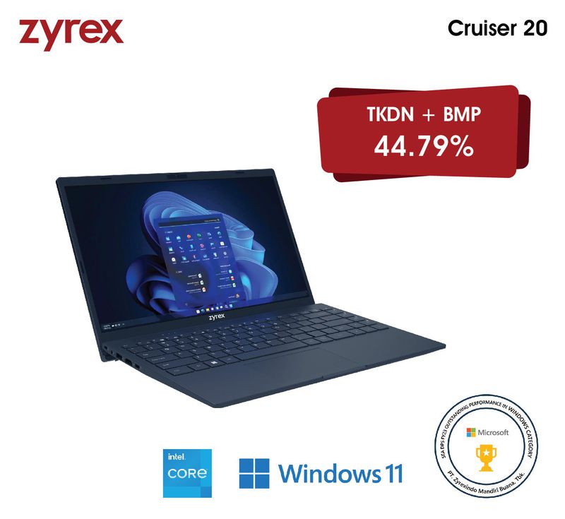 Laptop Zyrex Notebook Cruiser 20 Intel Core i7 16GB 1TB SSD - TKDN