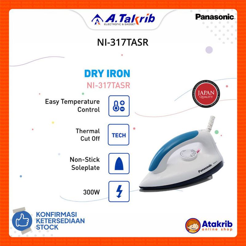 SETRIKA MEREK PANSONIC, TYPE NI-317TASR