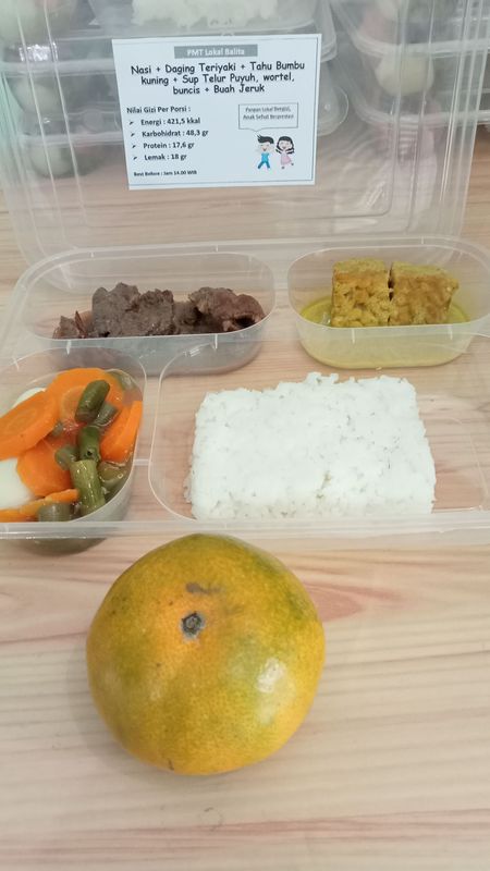 PMT LOKAL Balita Menu Lengkap NASI DAGING TERIYAKI