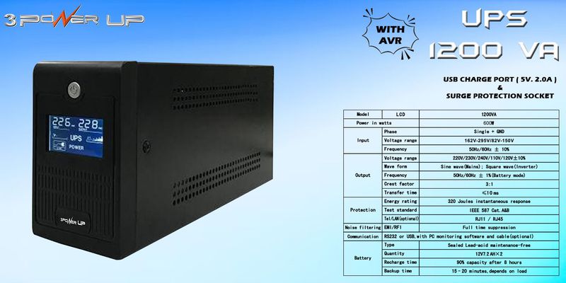 UPS POWER UP 1200VA
