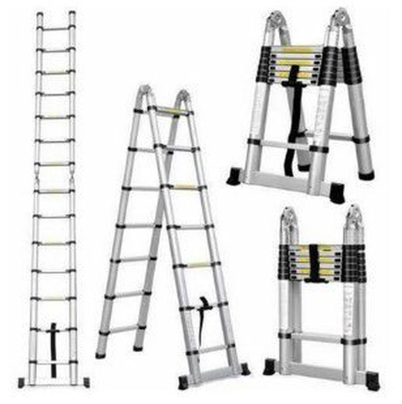 DENKO TLB-6 ALUMINIUM MULTIPURPOSE TELESCOPIC LADDER 2X6 STEPS 3.8M