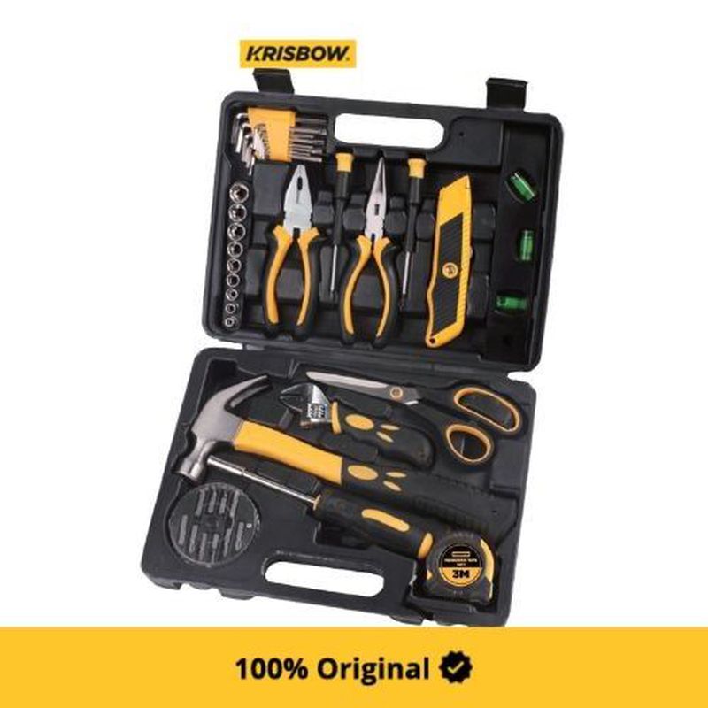 KRISBOW Krisbow Home Toolkit Perkakas Rumah Tangga 42 Pcs LRTKH42