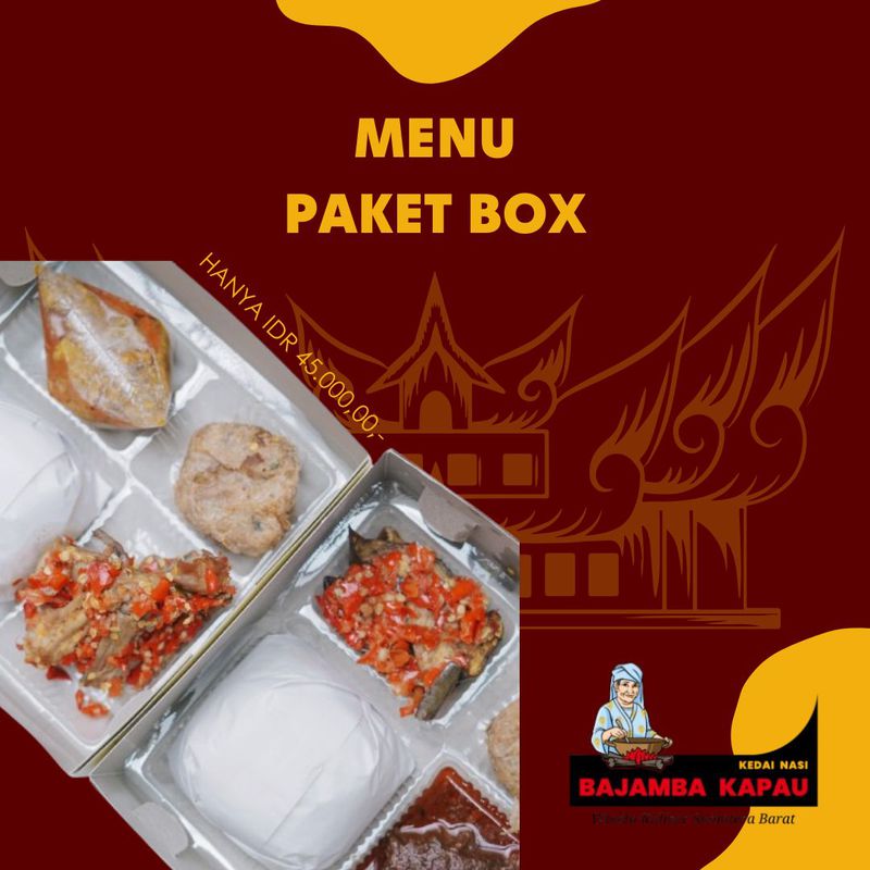 Nasi Box Kedai Nasi Bajamba Kapau Soreang