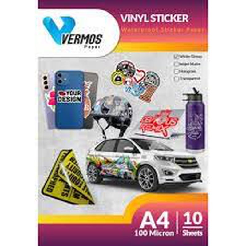 Kertas Sticker Vinyl A4 Glossy - Matte