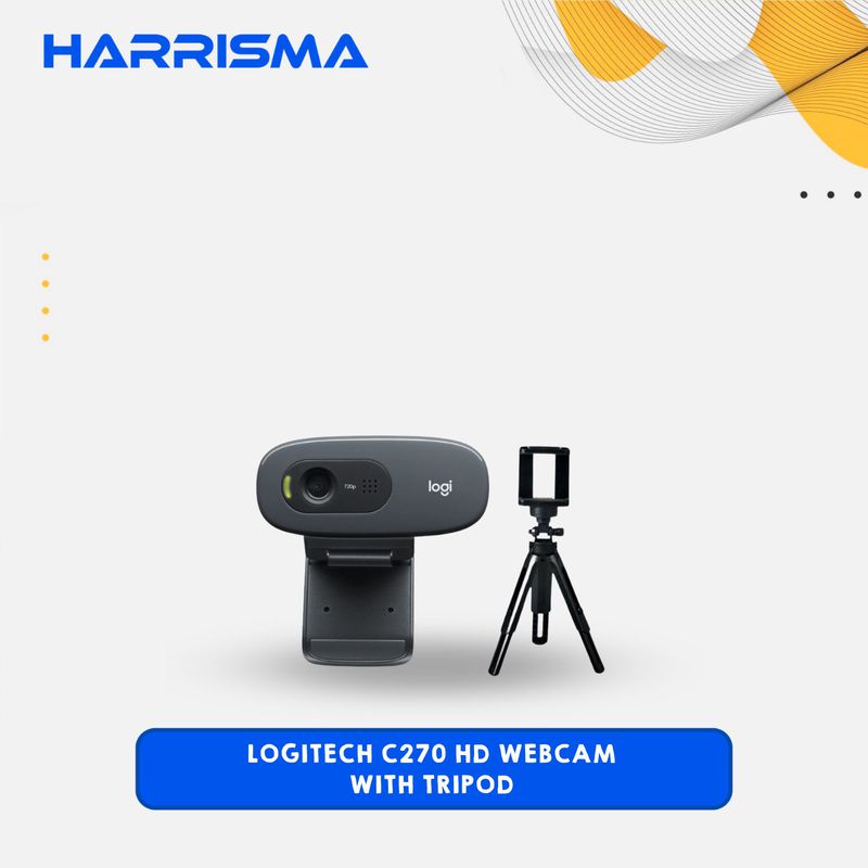 LOGITECH C270 HD WEBCAM WITH TRIPOD