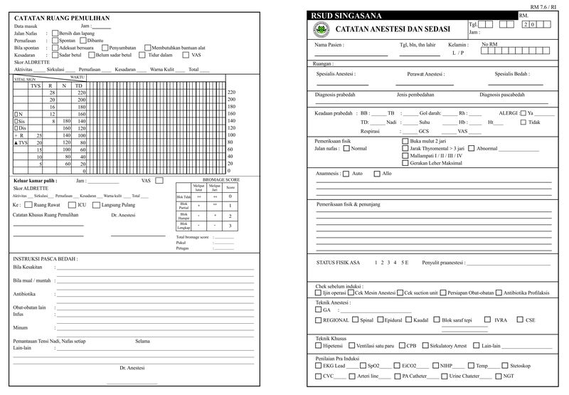 Laporan Anestesi & Sedasi
