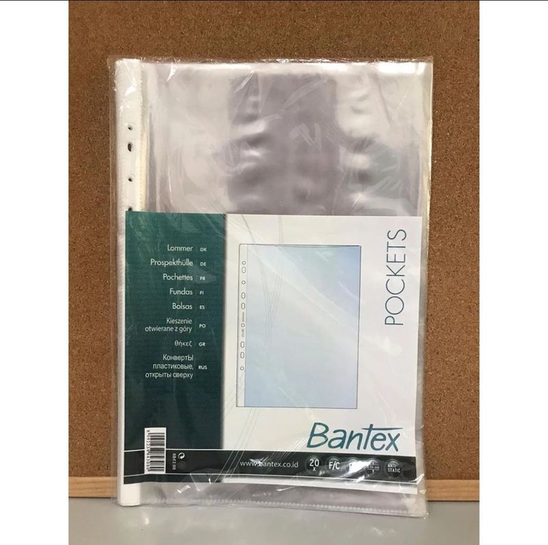 PLASTIK DOKUMEN POCKET SHEET PROTECTOR FOLIO SET ISI 10 LBR