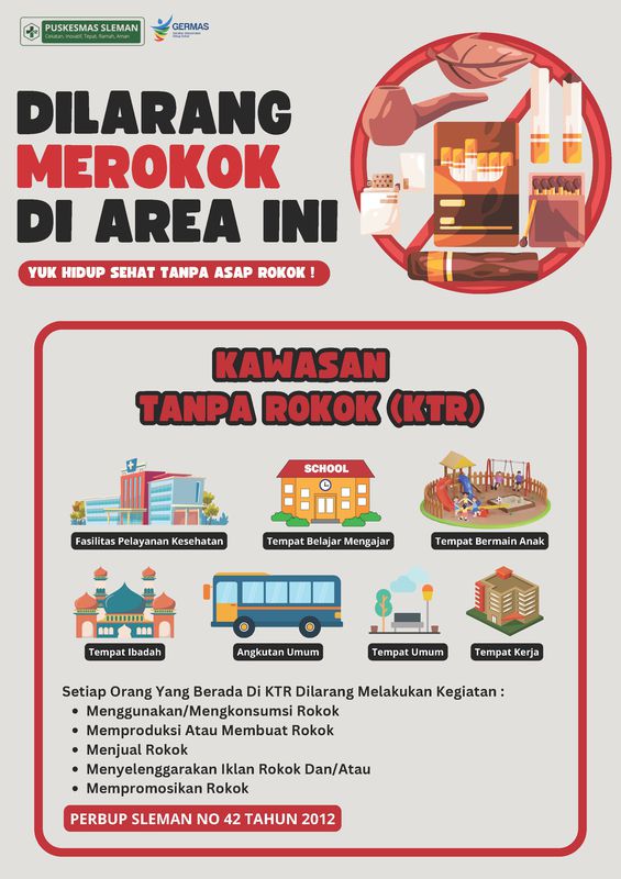 poster KTR A3 Puskesmas Sleman