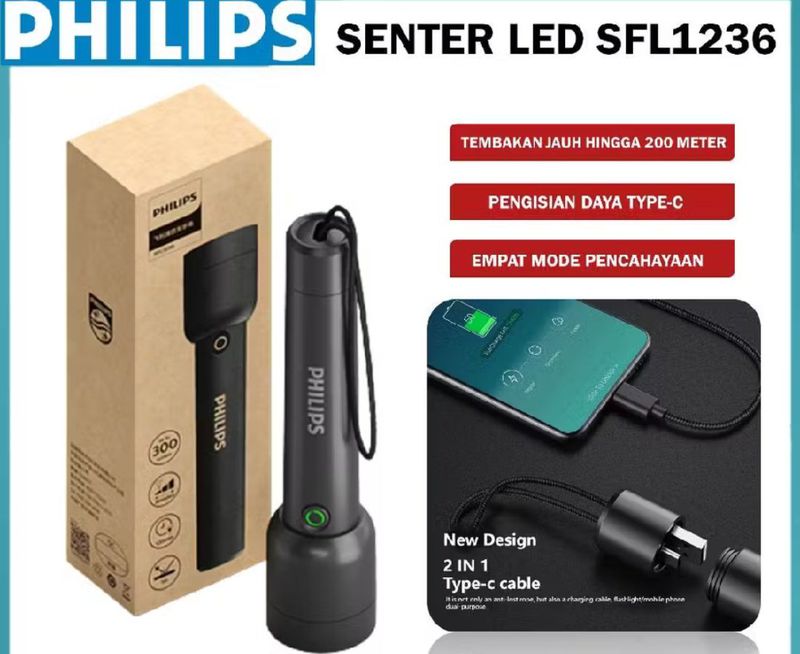 lampu senter charging