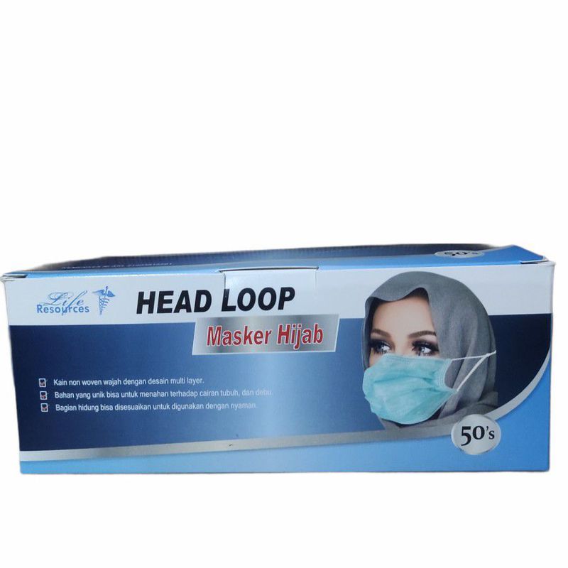 Masker Hijab/Head Loop Life Resources Isi 50