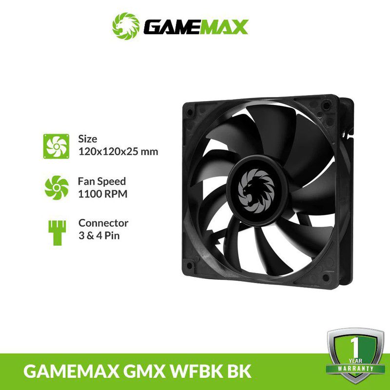 FAN CASE GAMEMAX GMX-WFBK BK 120mm Black FAN CASE 12CM