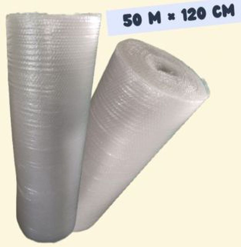 Plastik Bubble Wrap Warna Putih Bening Ukuran 120cm x 50m / Roll