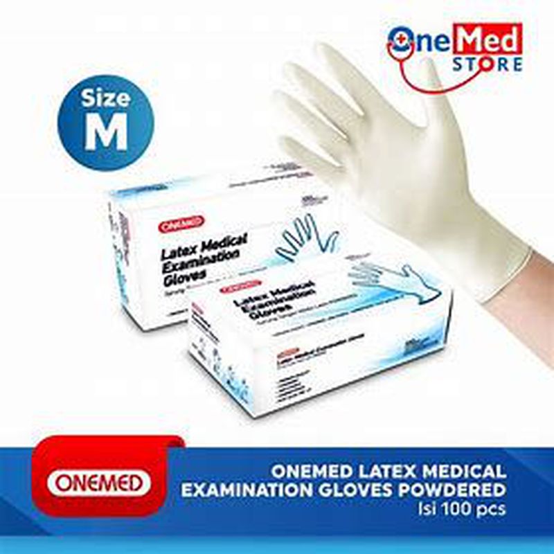 Latex Examination Gloves - M Onemed