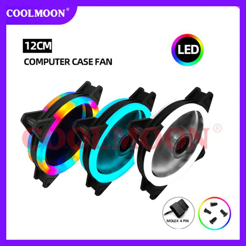 FAN CASING COOLMOON 12CM DOUBLE RING - WHITE STAR