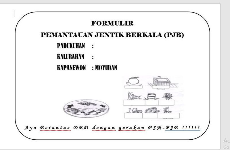 Formulir Pemantau Jentik Berkala
