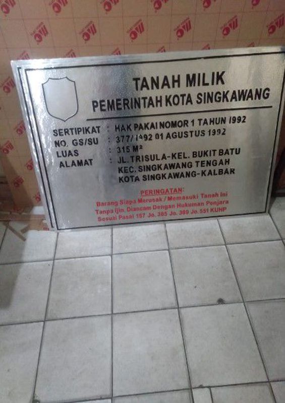 Plank Nama Alumunium/Galvanis