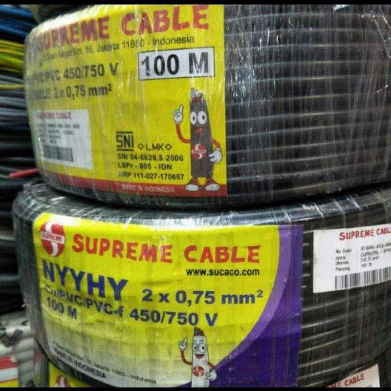 KABEL LISTRIK SERABUT 2X1,5 100M