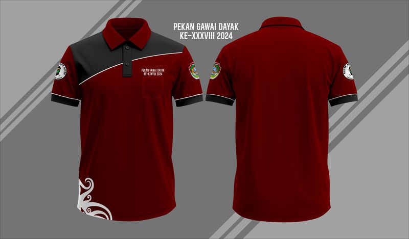 BAJU KAOS BERKERAH PEKAN GAWAI DAYAK