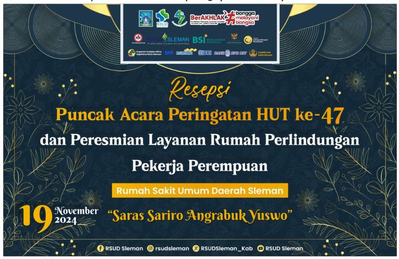 Banner Resepsi Puncak Acara HUT Ke 47