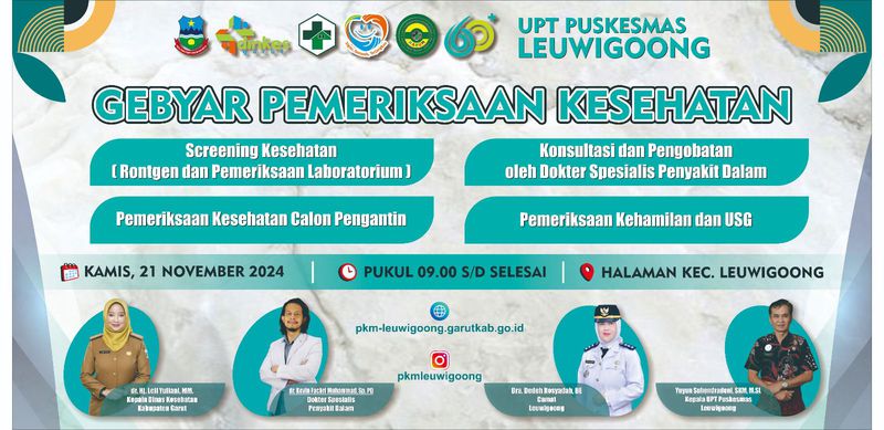 Banner Gebyar Pemeriksaan Kesehatan 400x200cm